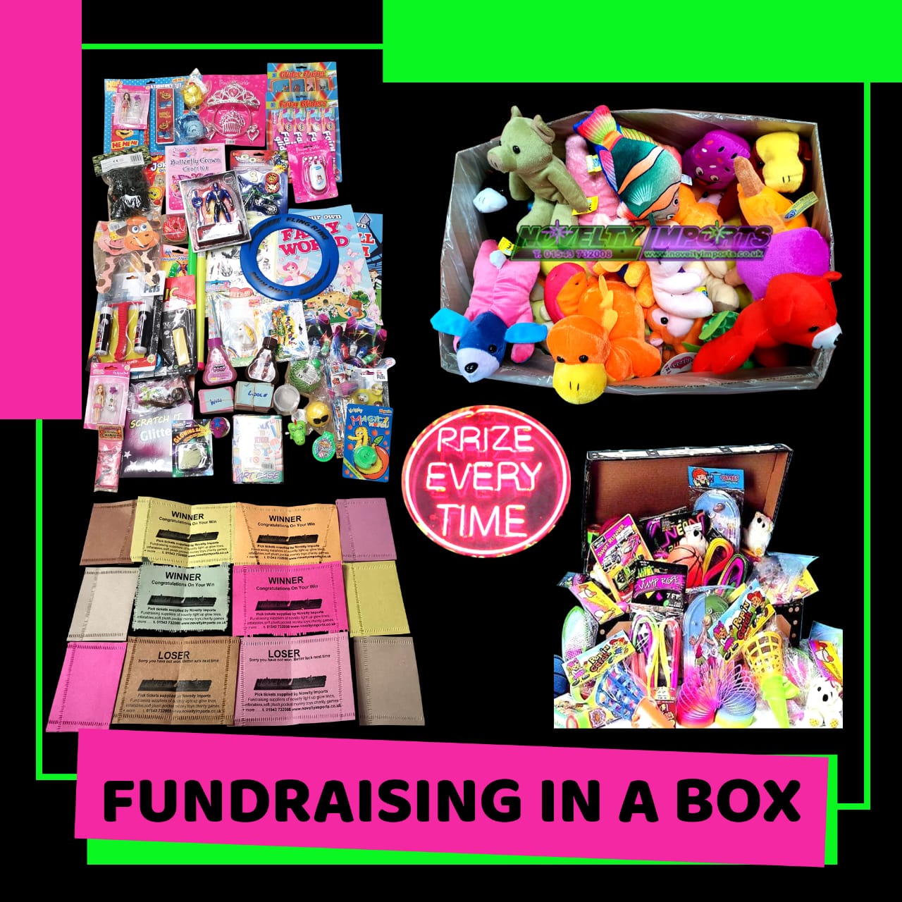 Complete Fundraising Kit In A Box Schools & Charities – Novelty Imports UK