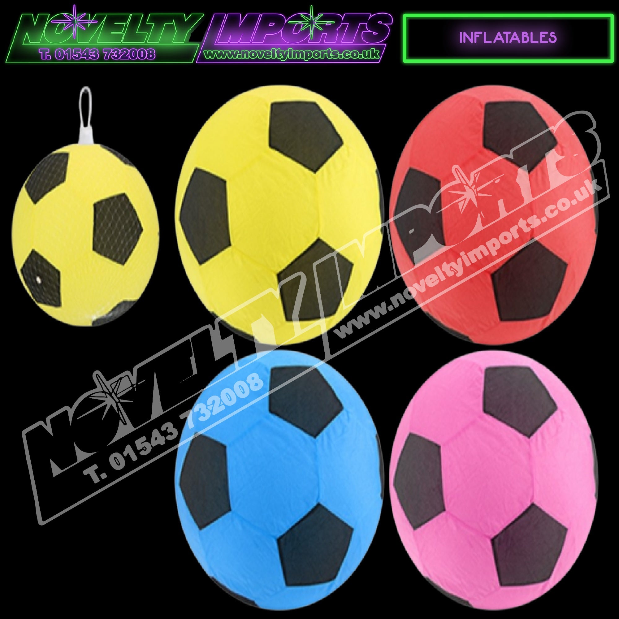 10" Inflatable cloth Football Soccer Fabric Ball In A Net – Novelty ...