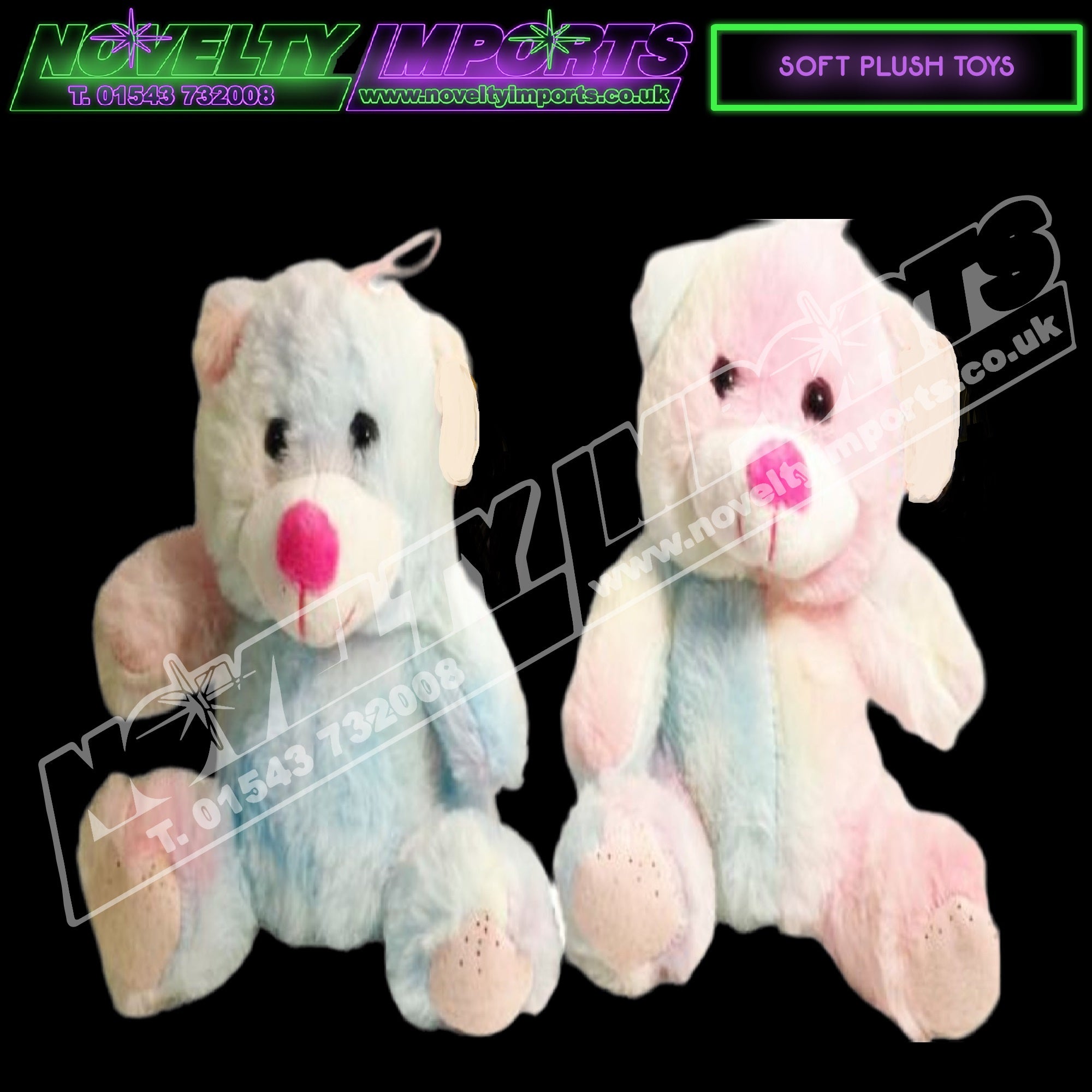 20/pc Soft Plush Hanging Pastel Prize Win Bears – Novelty Imports UK