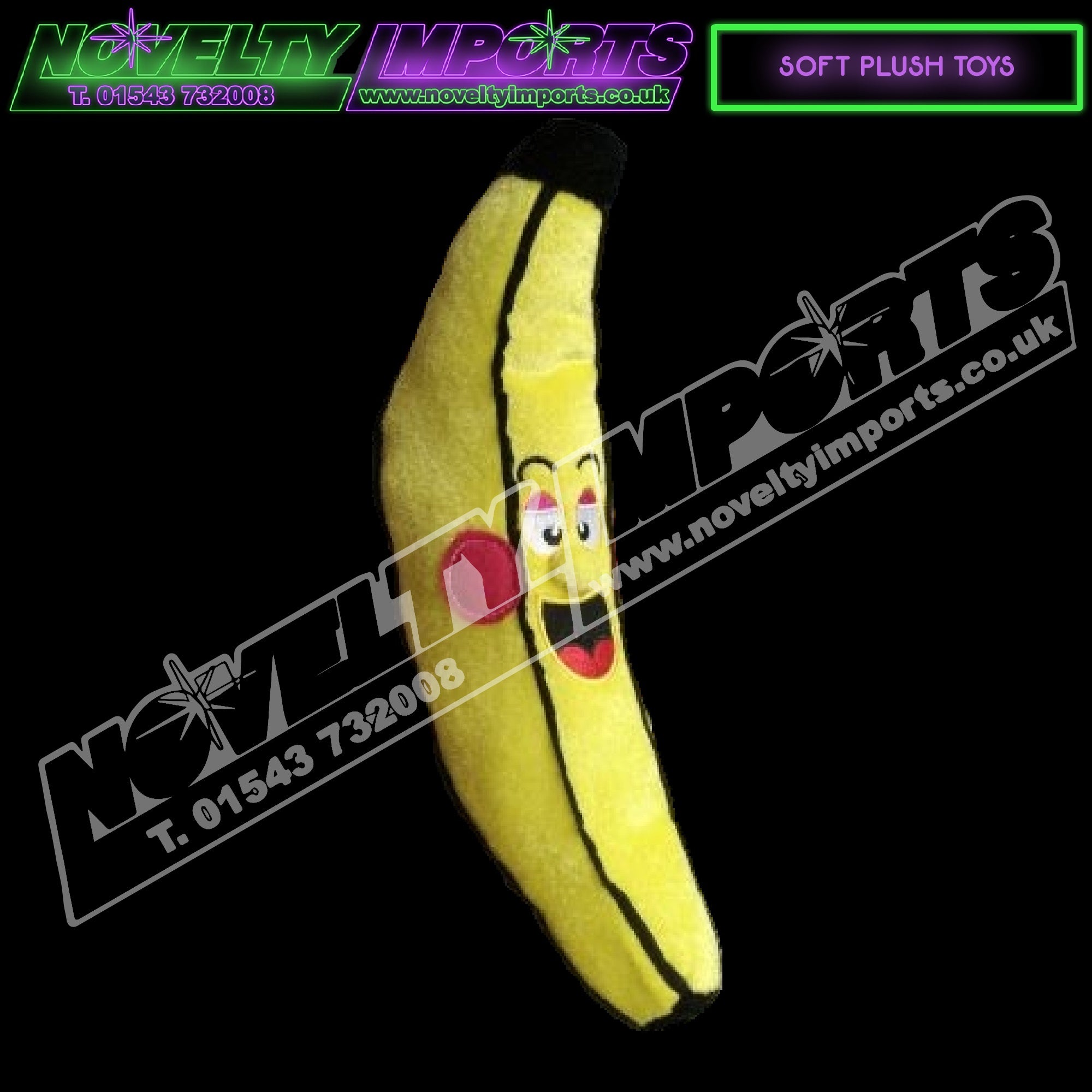 20/pc BIG Yellow Smile Face Banana Plush Prize – Novelty Imports UK
