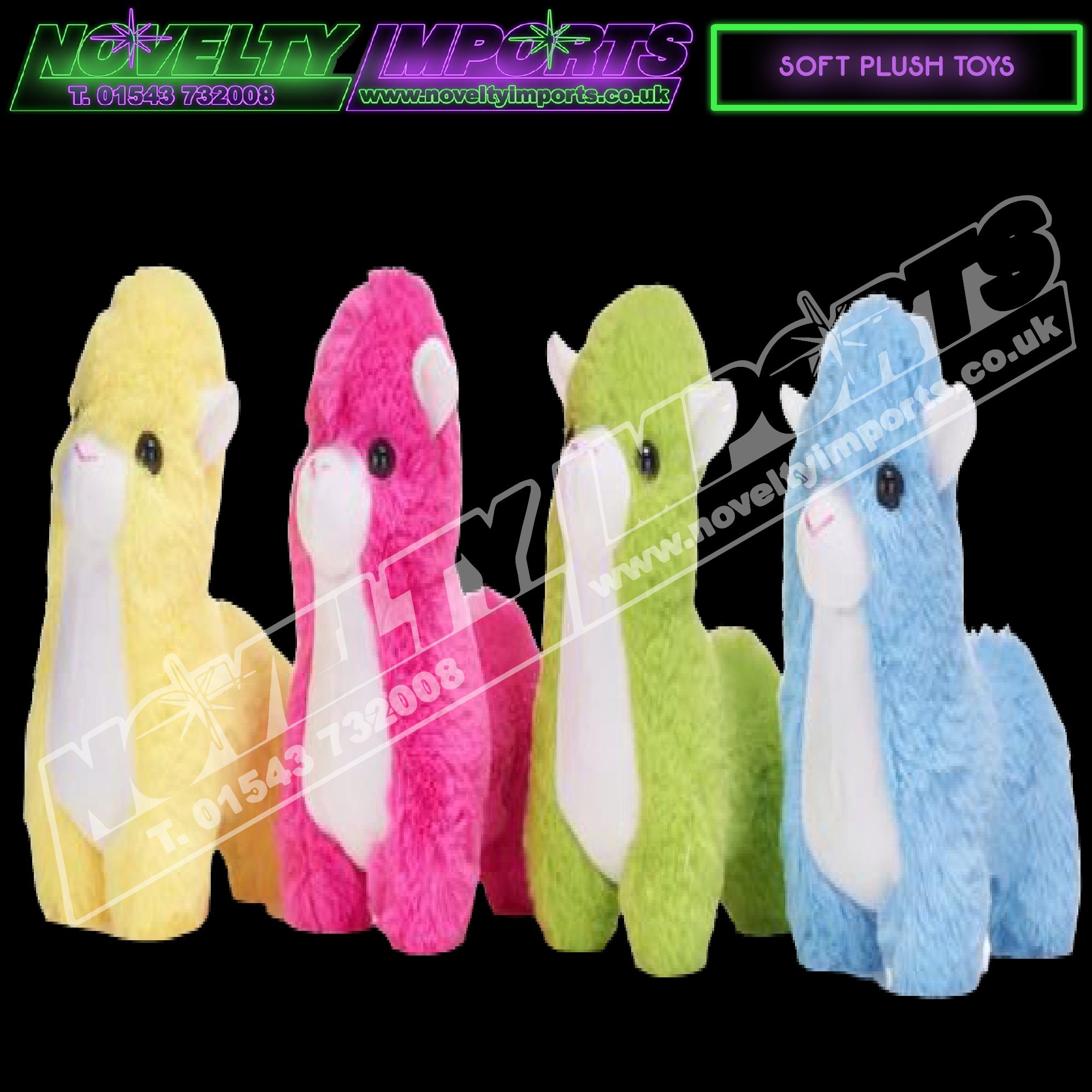 24/pc Super Soft Fluffy Plush Prize Win Llamas – Novelty Imports UK