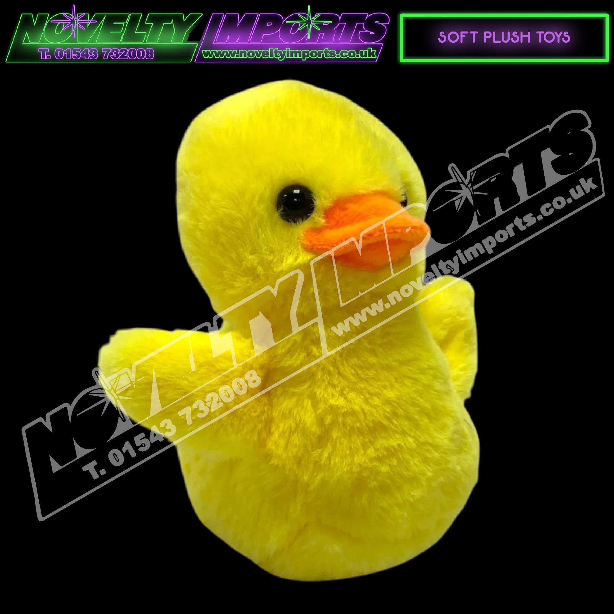 24/pc Classic Fairground Funfair 7" Yellow Soft Plush Duck Prize ...