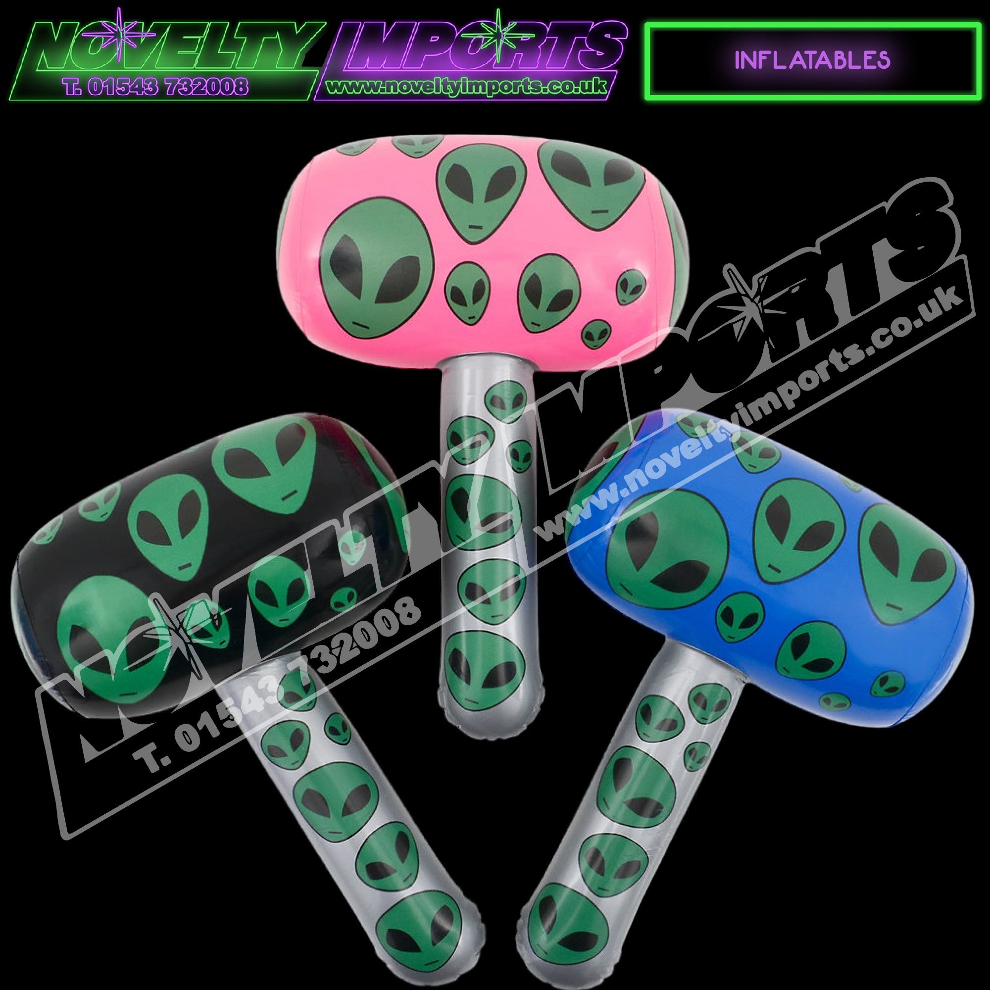 Inflatable Blow Up Alien Prize Win Mallet – Novelty Imports UK