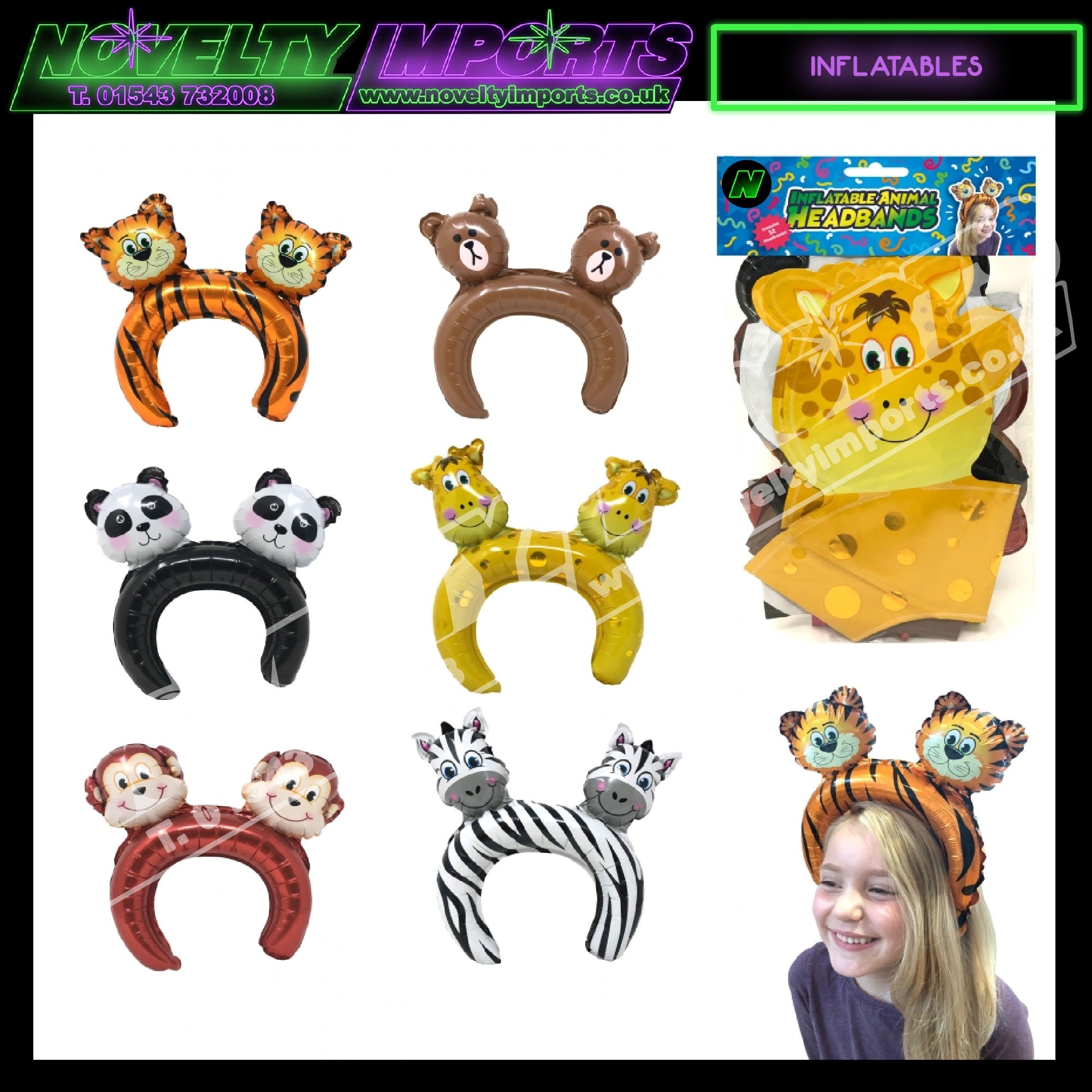 Inflatable Jungle Animal Headbands Win Prize – Novelty Imports UK