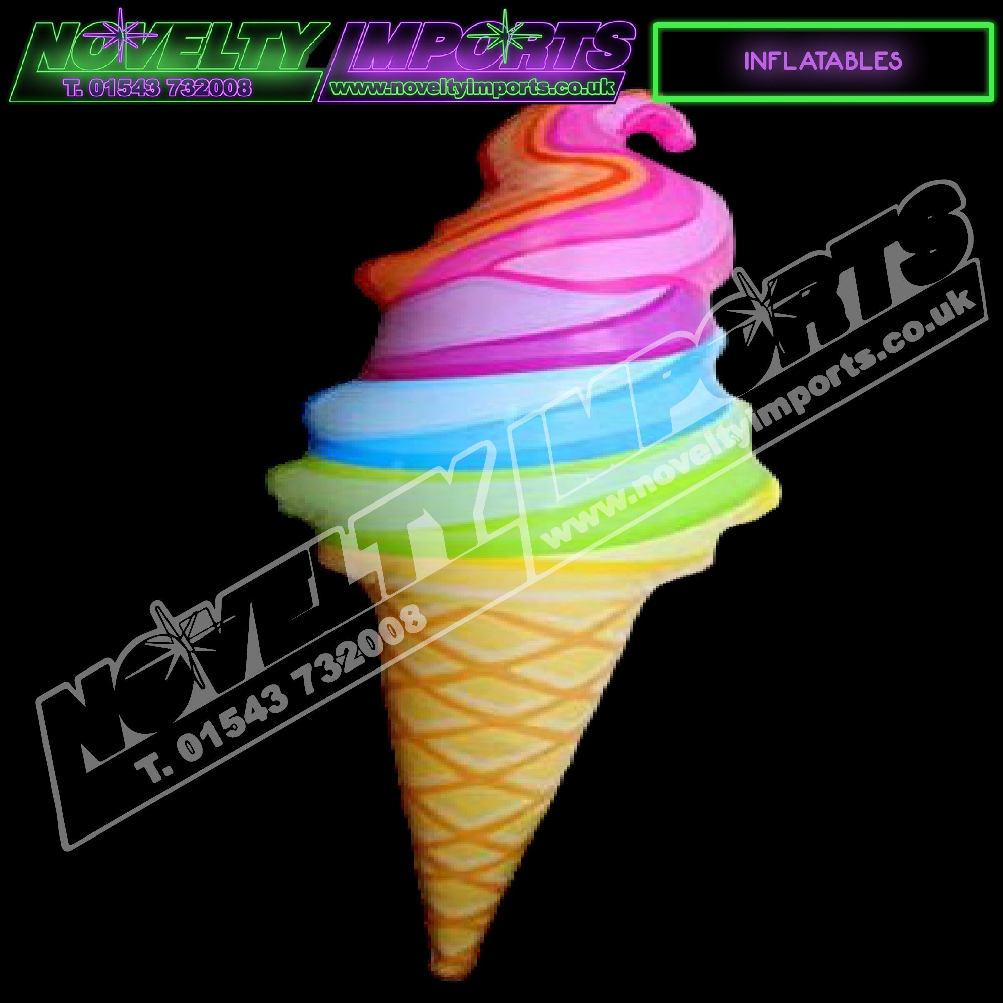 Inflatable Blow Up 24" Ice Cream Cone Prize Win – Novelty Imports UK