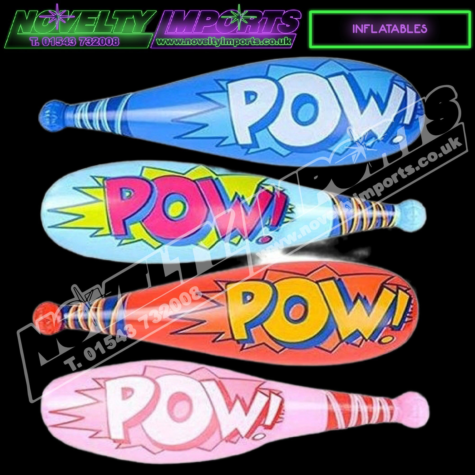 Inflatable Blow Up Budget Comic Pow Bats Prize Win – Novelty Imports UK