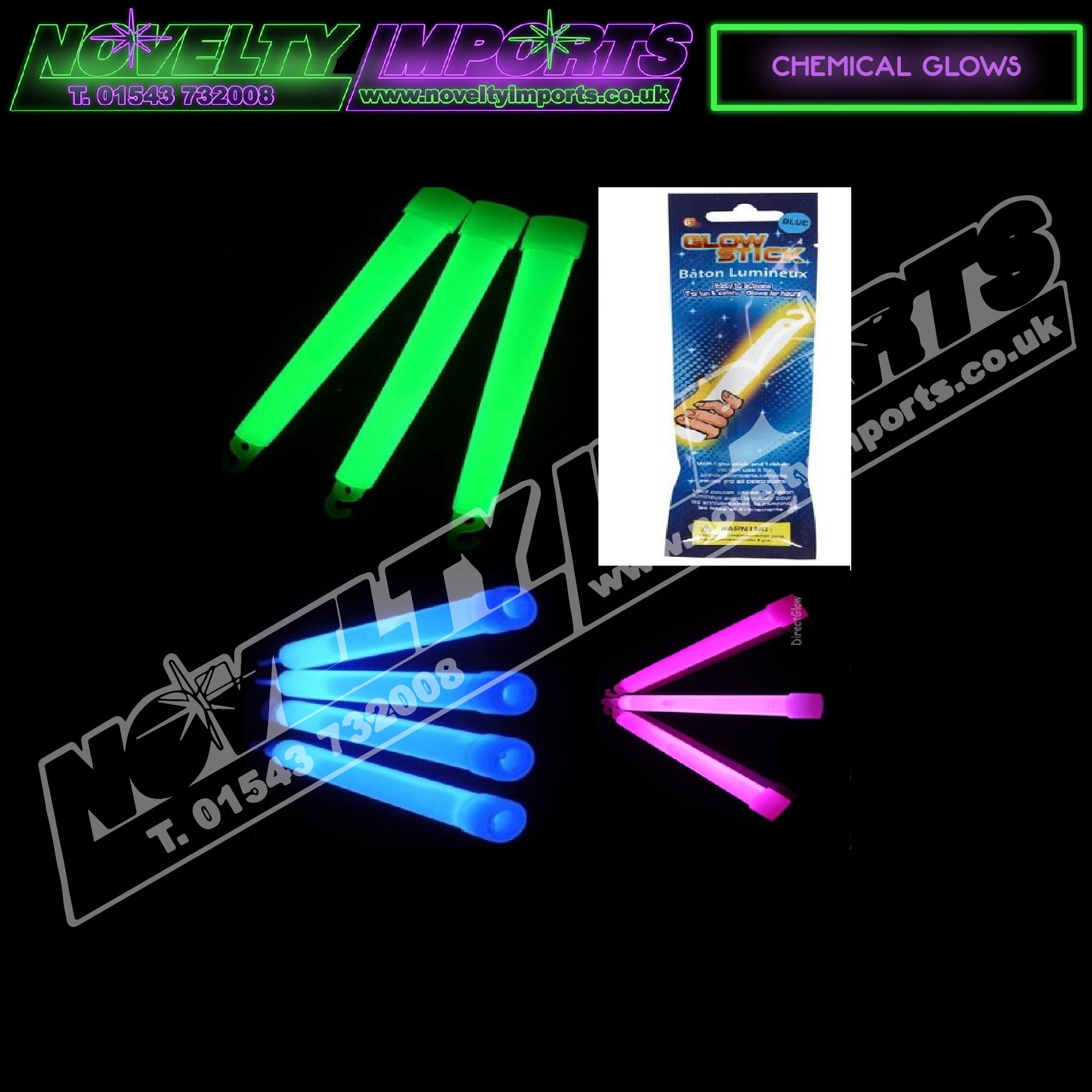 Fat Type 6" (inch) Chemical Glowstick With String – Novelty Imports UK