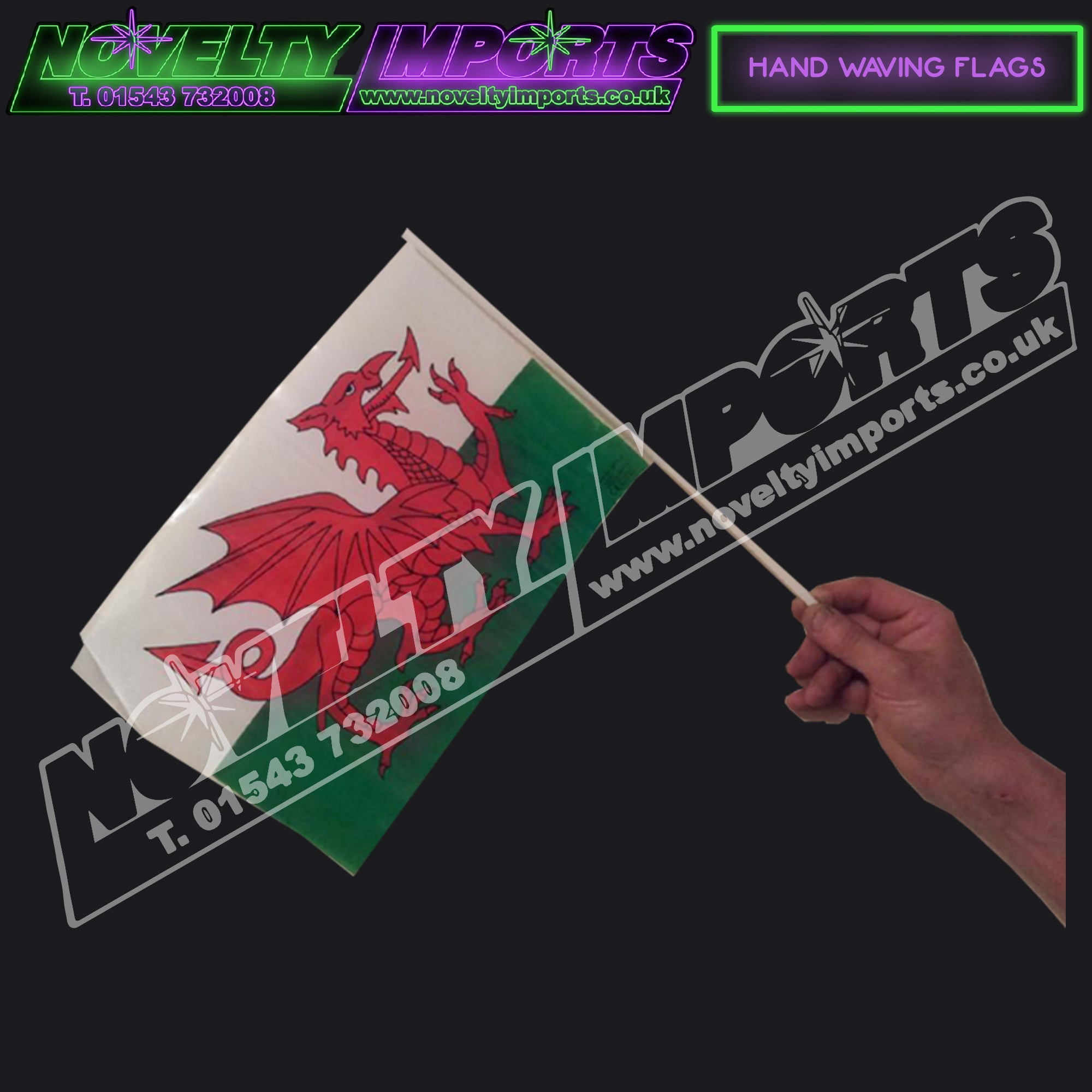 Wales Welsh Red Dragon Hand Waving Flags – Novelty Imports UK
