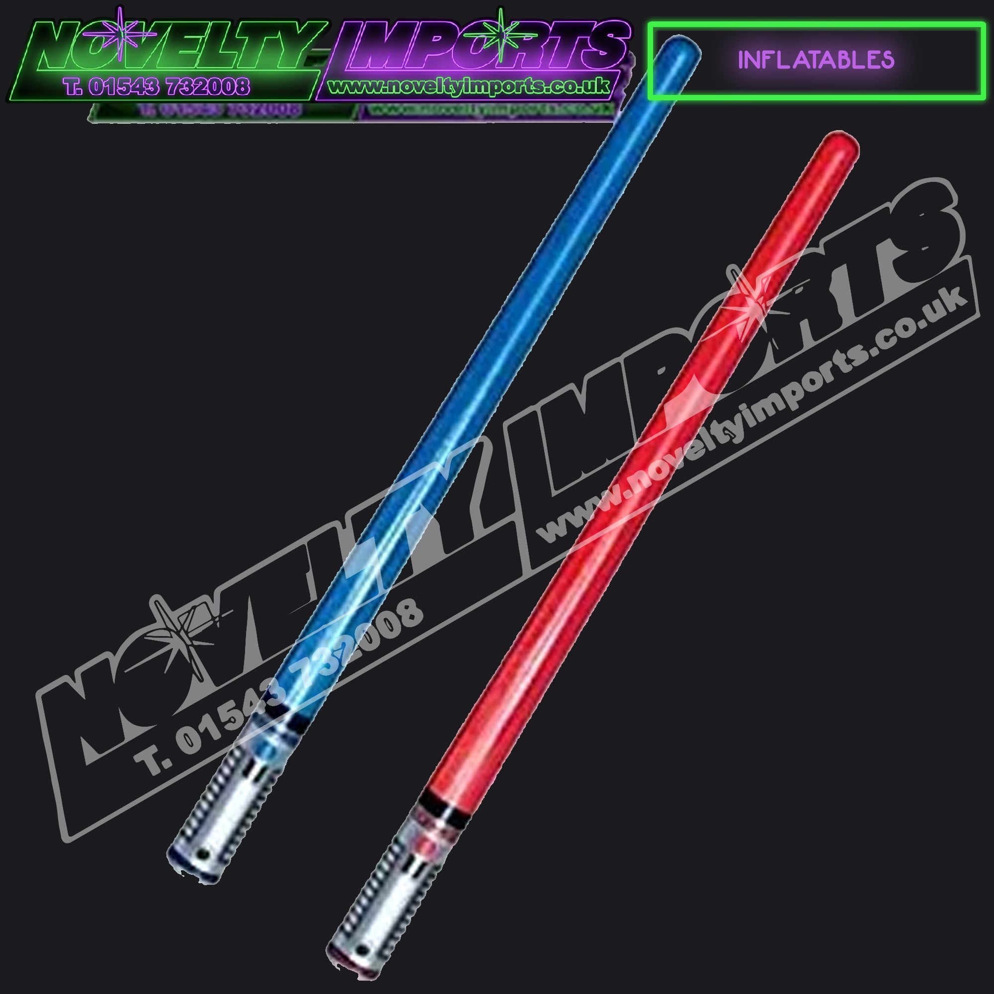 Inflatable Red And Blue Space Light Saber Sword 85cm – Novelty Imports UK
