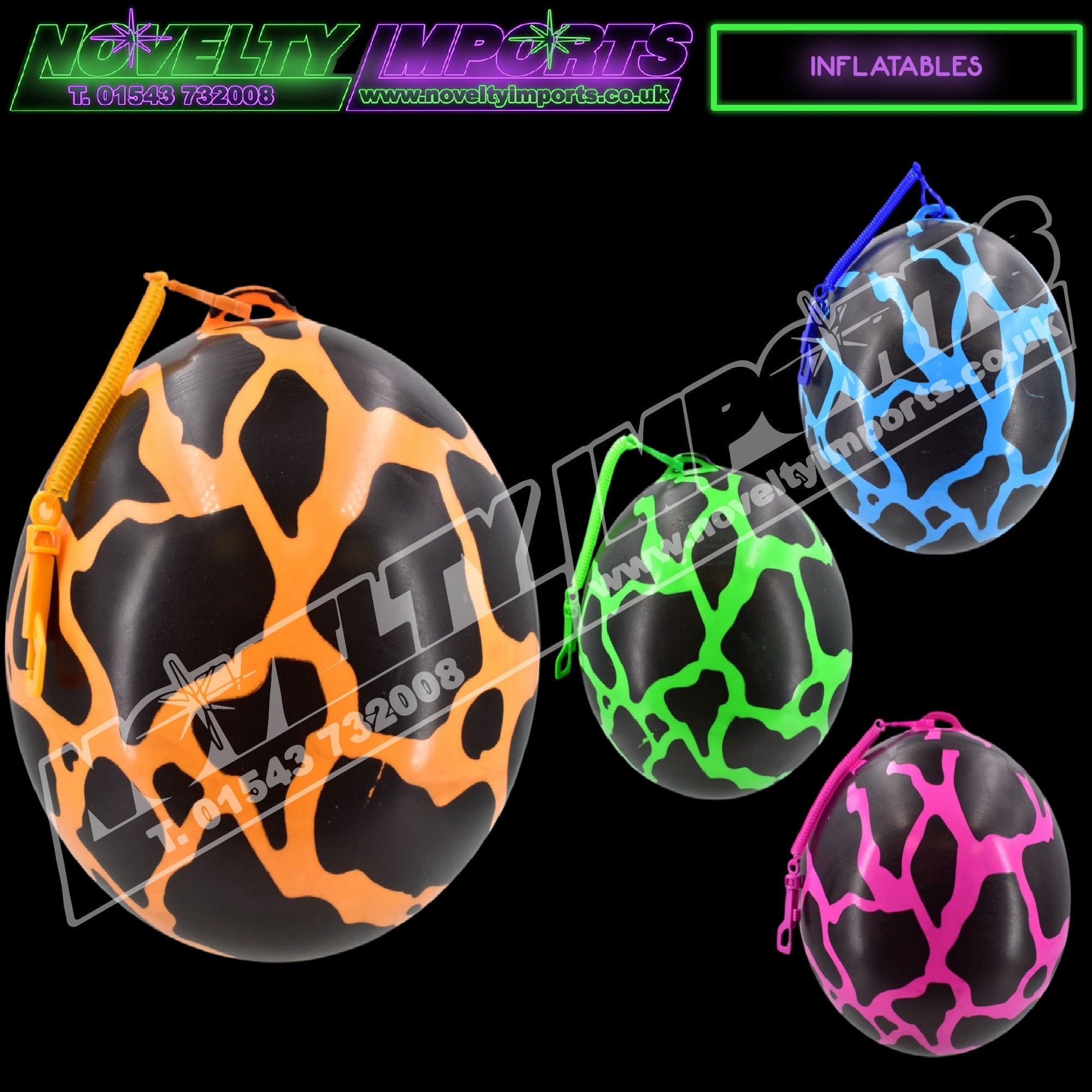 Inflatable Volcano Erupt Neon Ball With Colour Double Keychain ...