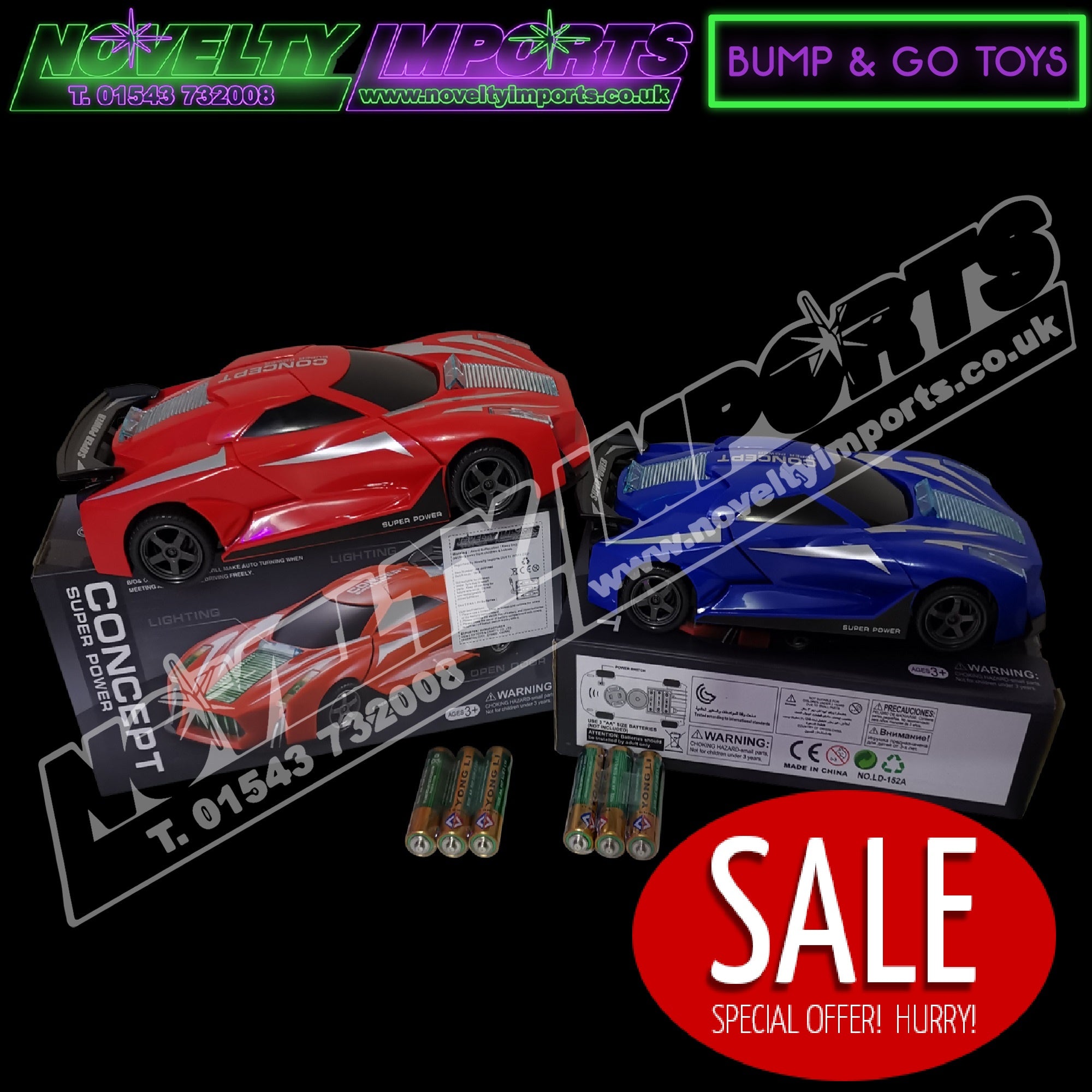**CLEARANCE** Bump And Go Transform Light And Sound Spin Car – Novelty ...