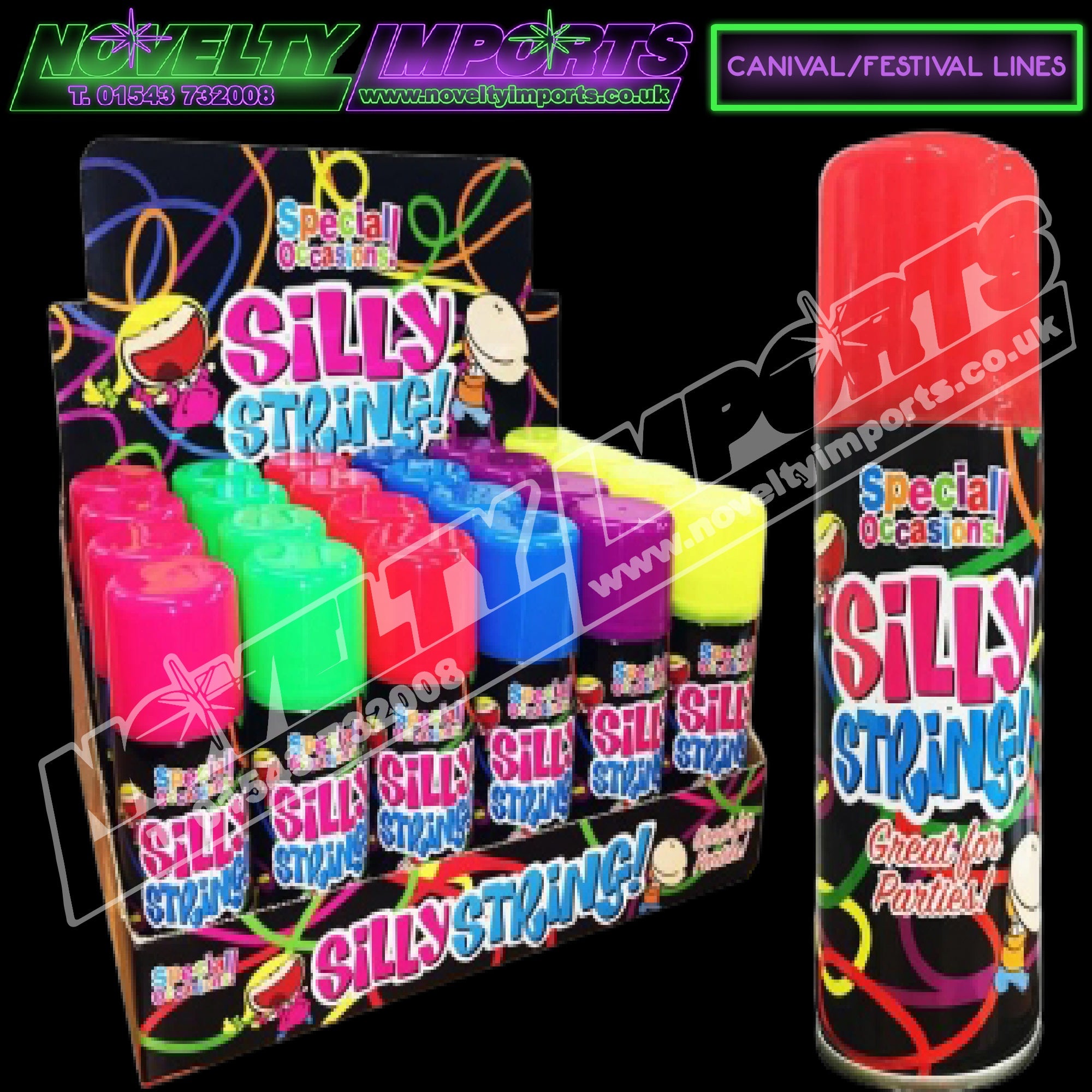 Silly Crazy Party Spray String In A Can – Novelty Imports UK
