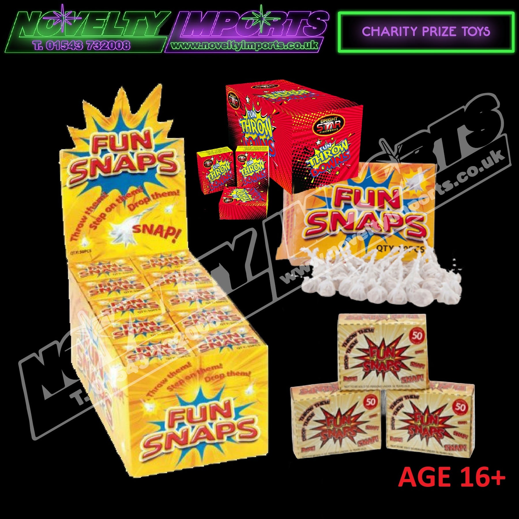 50/pc Box Of 50 Fun Snap Throw Banger Novelty – Novelty Imports UK