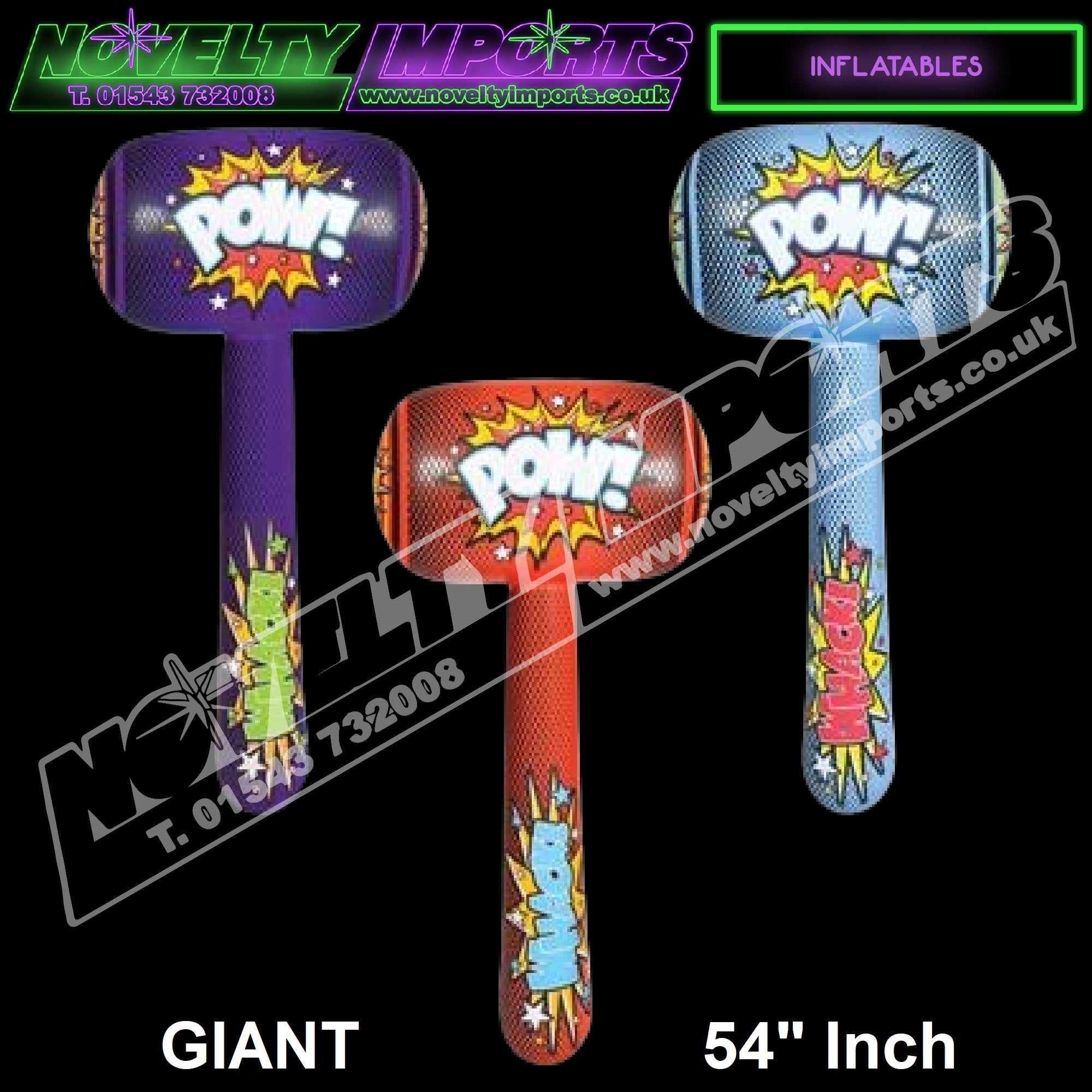 HUGE Jumbo POW Inflatable Hammer Mallet Prize – Novelty Imports UK