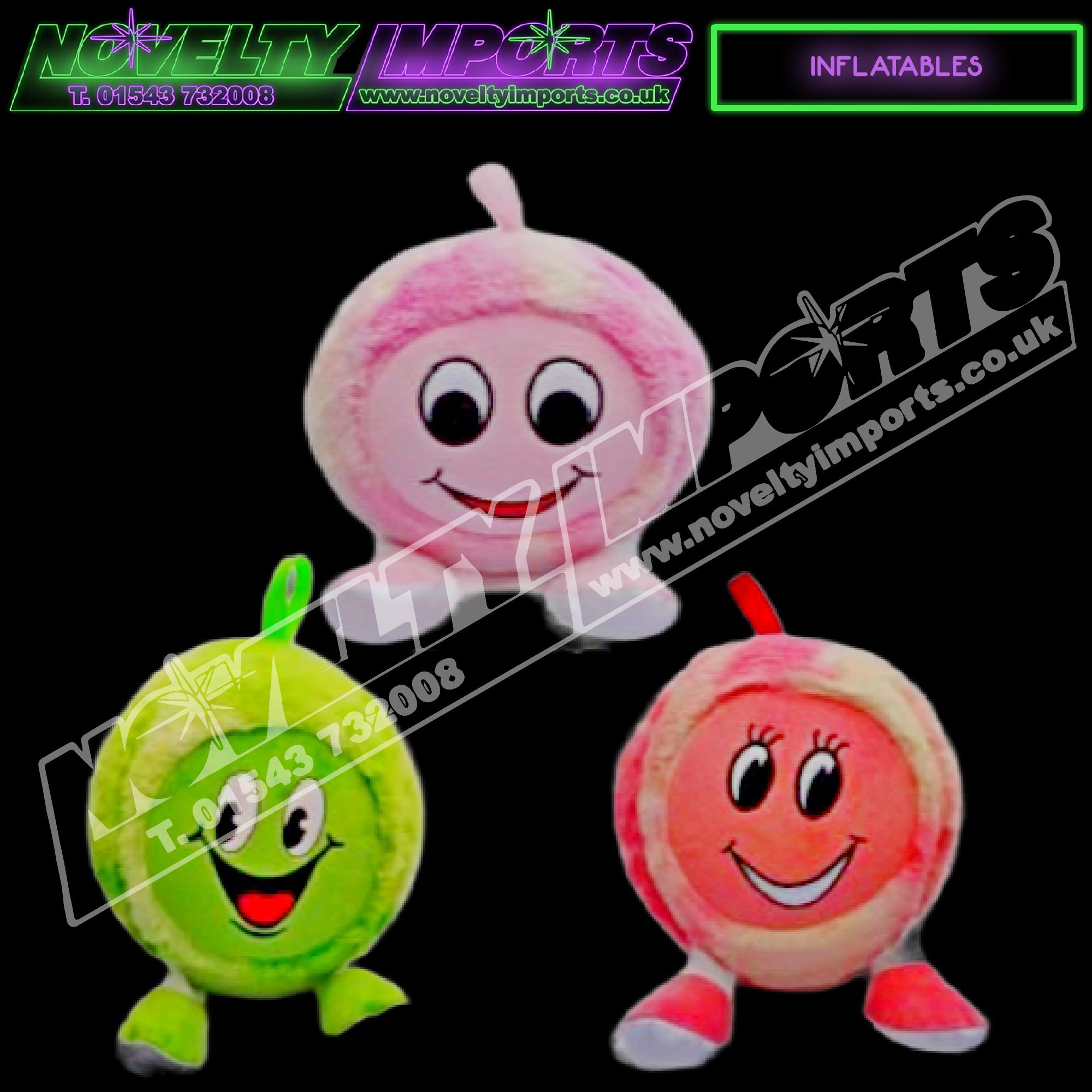 Plush Fluffy Pretty Emotion Doll Face Inflatable Ball – Novelty Imports UK