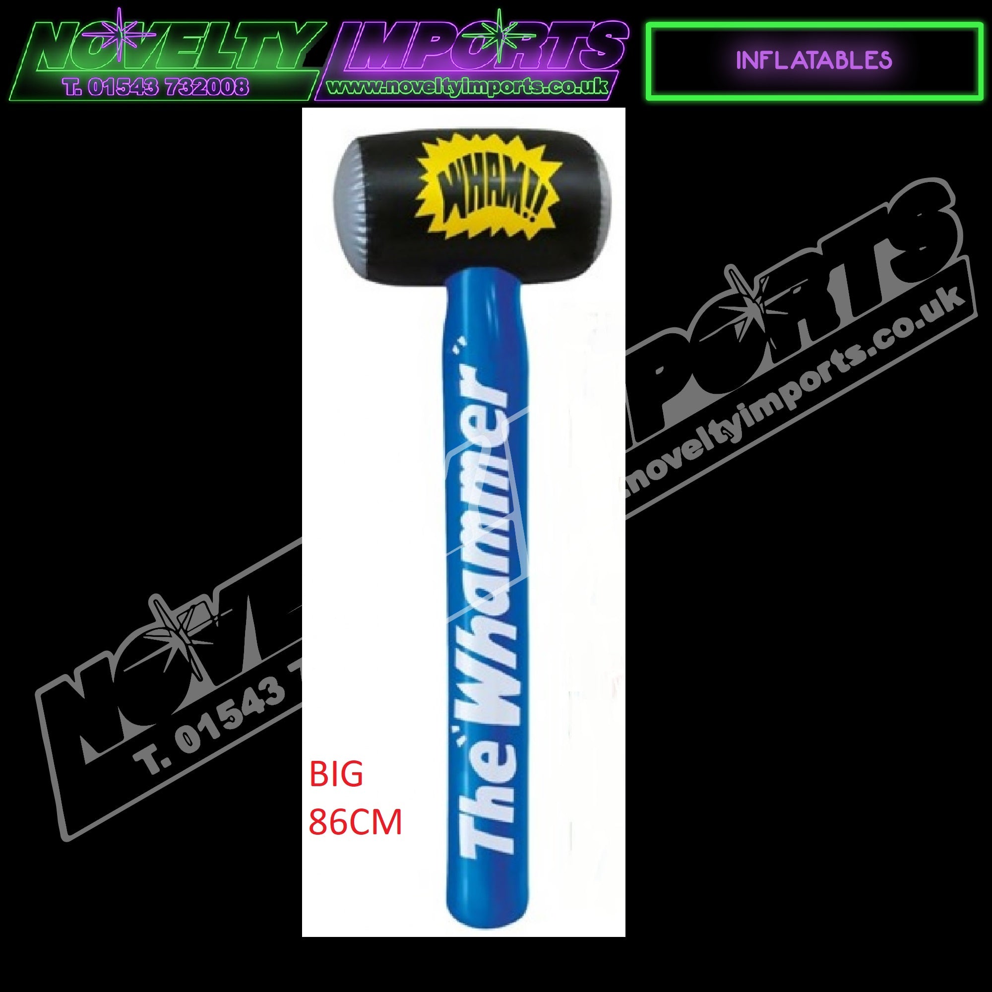 BIG Inflatable Blow Up Whammer Toy Win Prize Hammer 86cm – Novelty ...